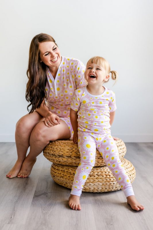 Little Sleepies Daisies Short Sleeve Two-Piece Bamboo Pajama Set