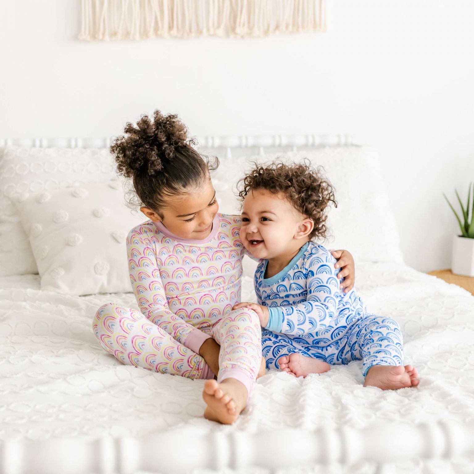 Little Sleepies Pastel Rainbow Two-Piece Bamboo Pajama Set
