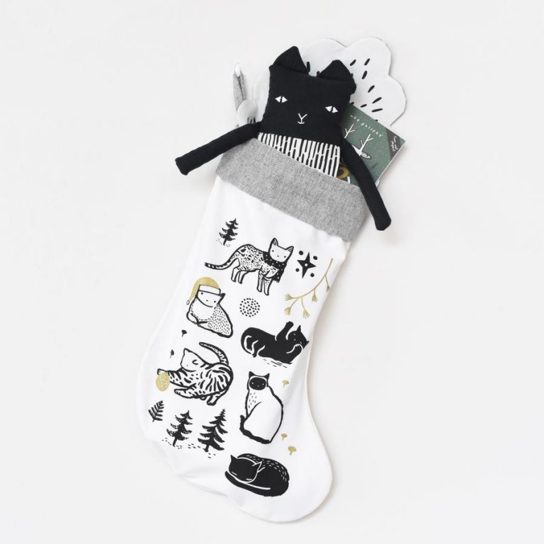 Festive Cats Stocking from Wee Gallery