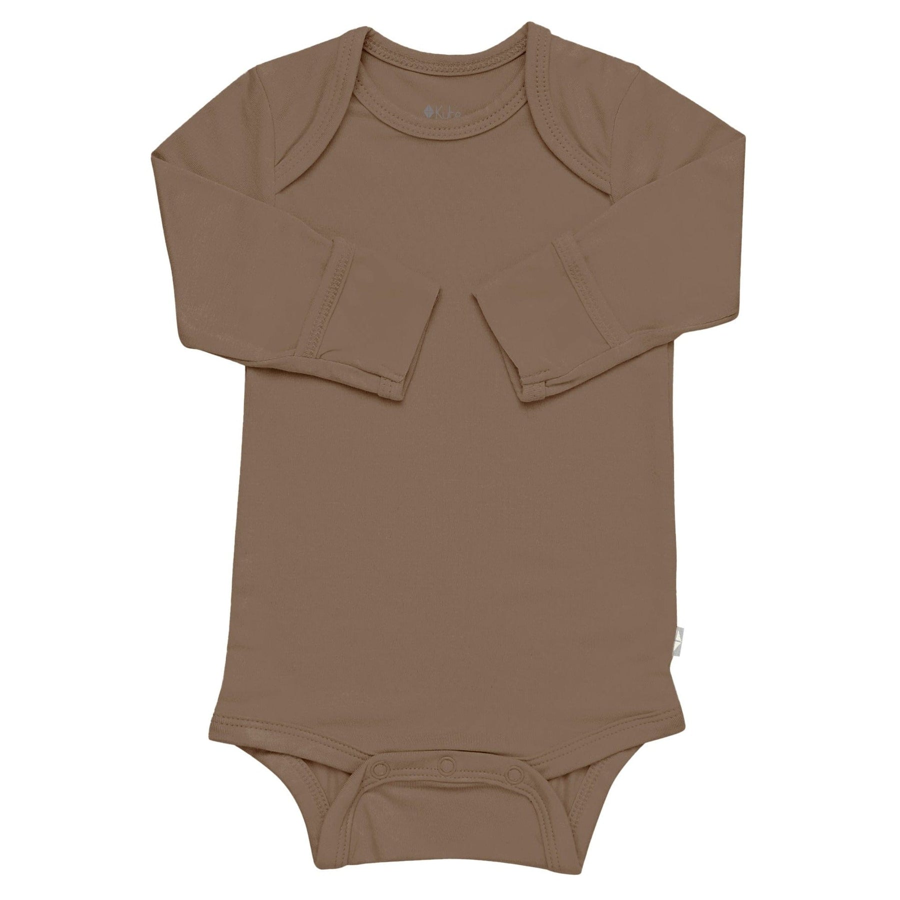 Kyte BABY Long Sleeve Bodysuit in Coffee