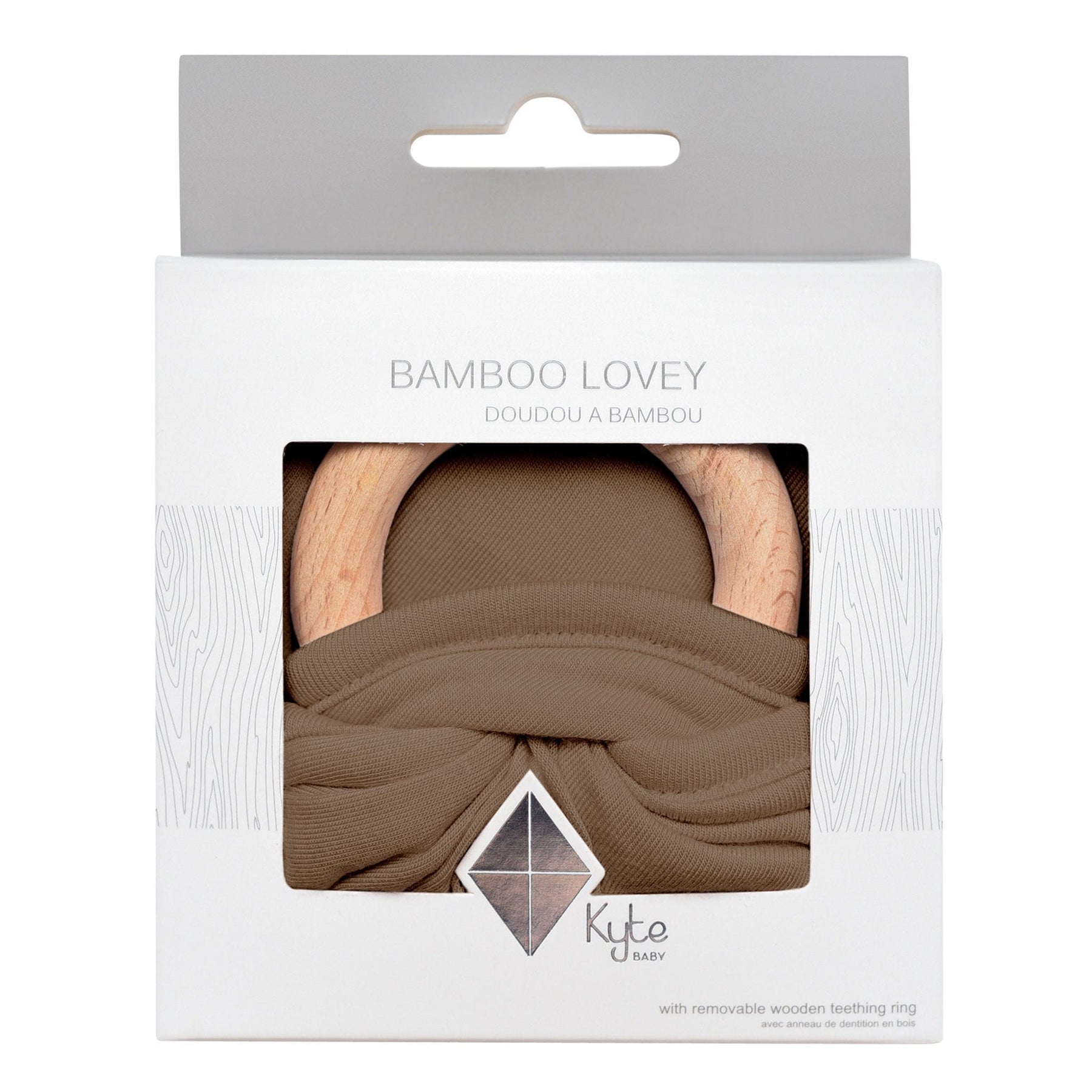 Kyte BABY Lovey in Coffee with Removable Teething Ring