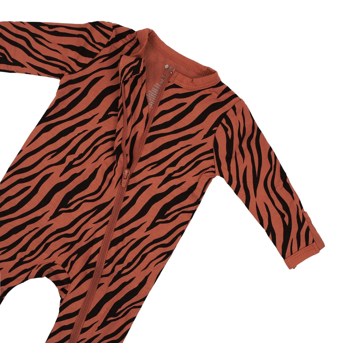 Kyte BABY Zippered Romper in Rust Tiger