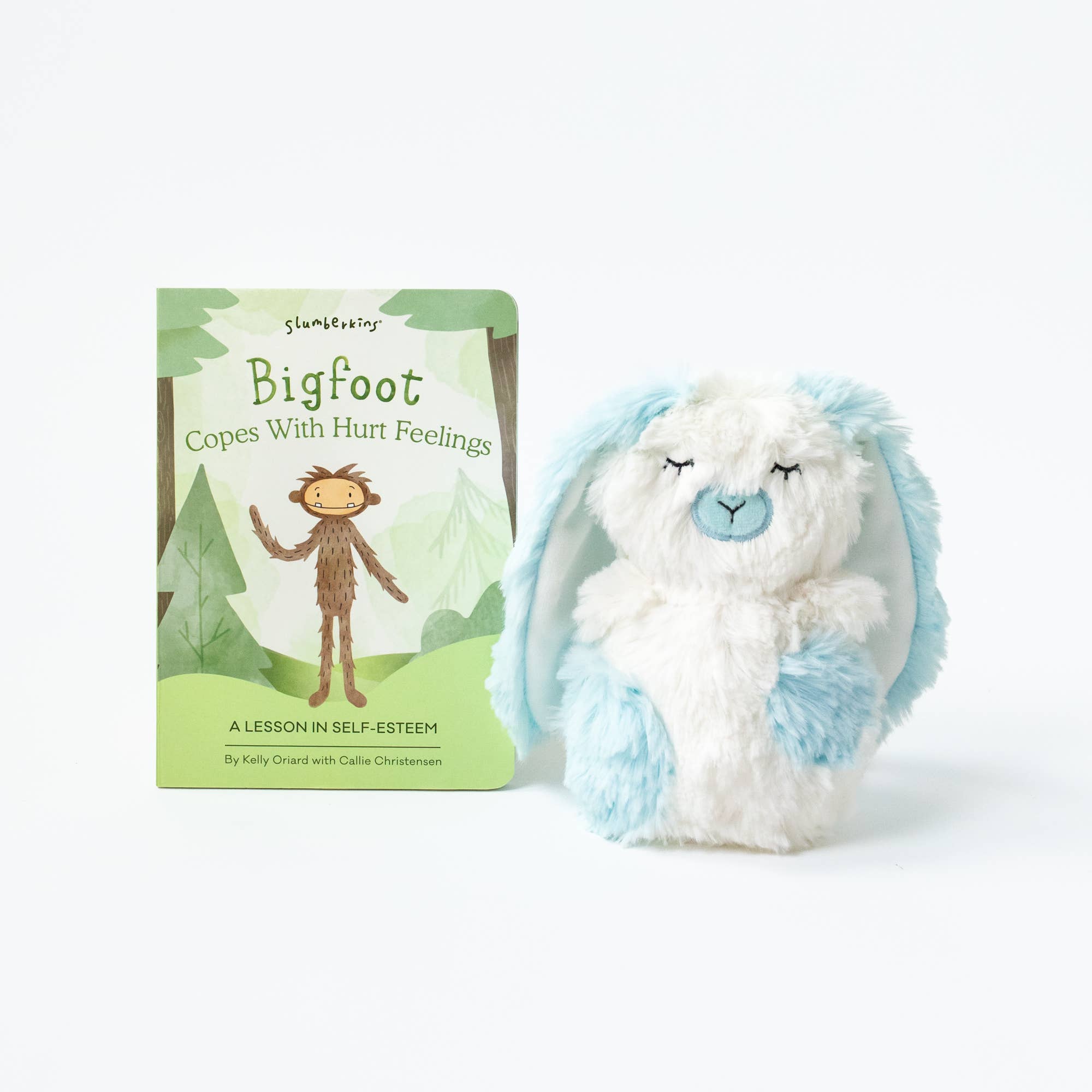 Slumberkins Blue Bunny Mini & Bigfoot Lesson Book- Self Esteem