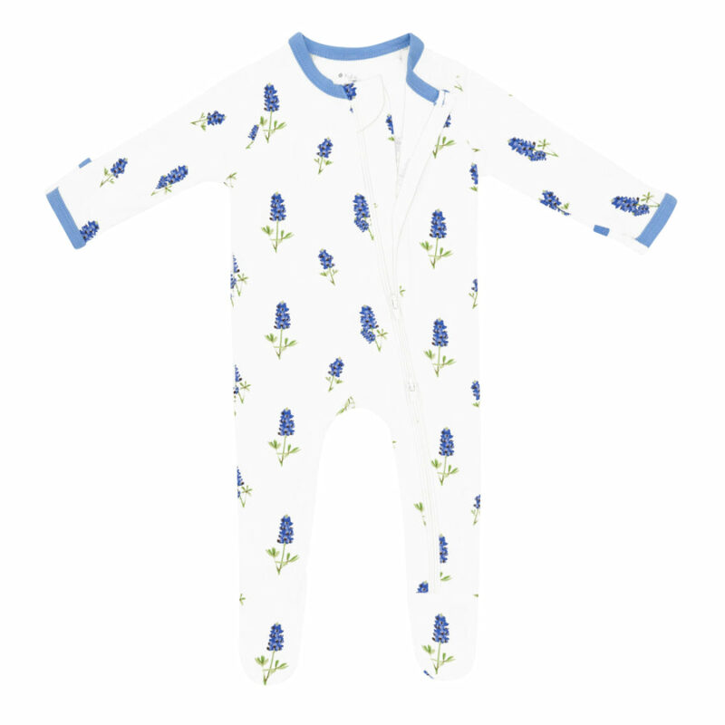 Kyte BABY Zippered Footie in Periwinkle Bluebonnet