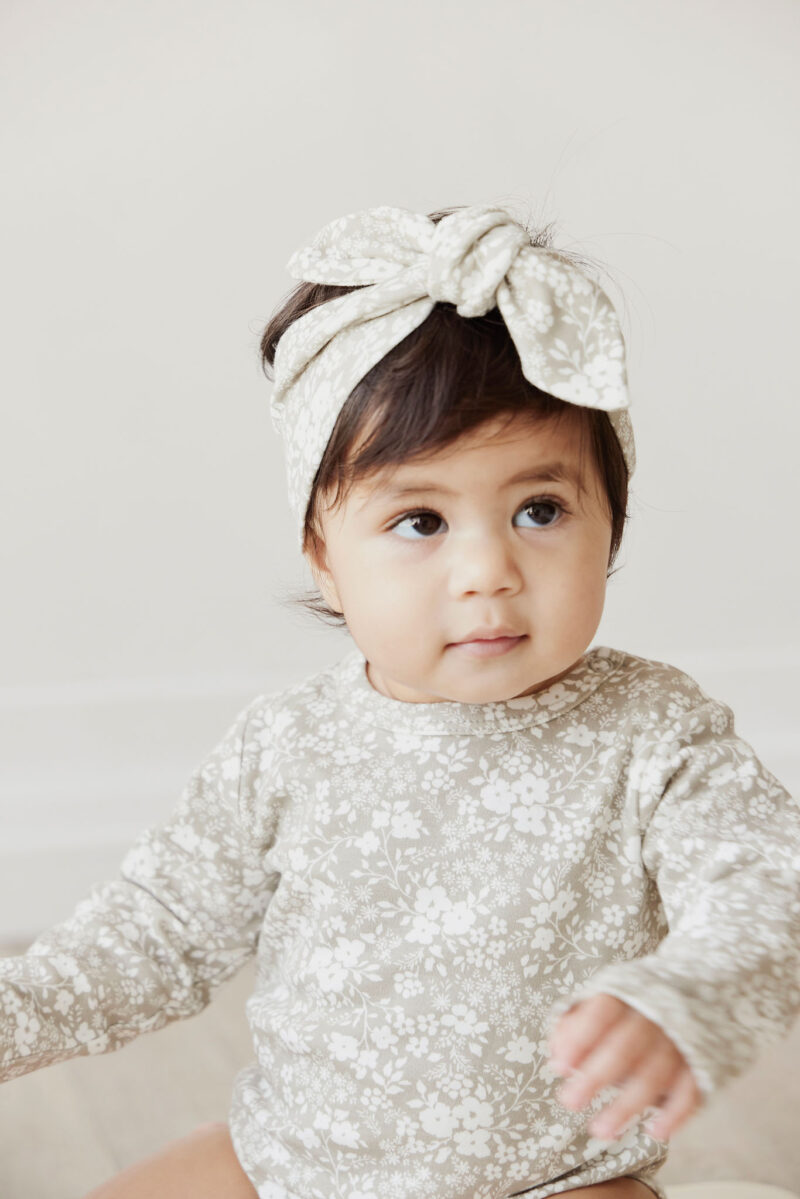 Jamie Kay Organic Cotton Headband in Pansy Floral Mist