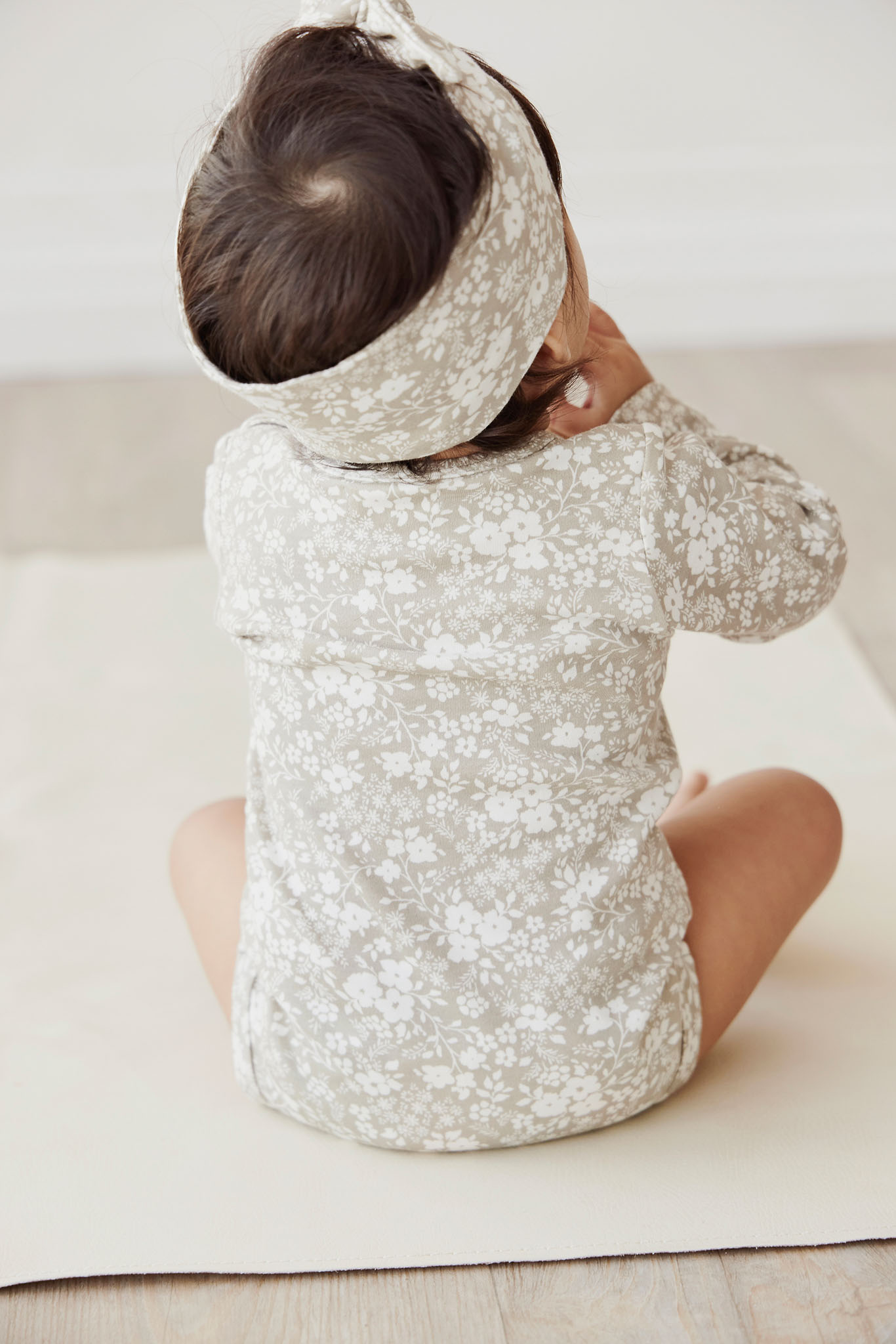 Jamie Kay Organic Cotton Headband in Pansy Floral Mist