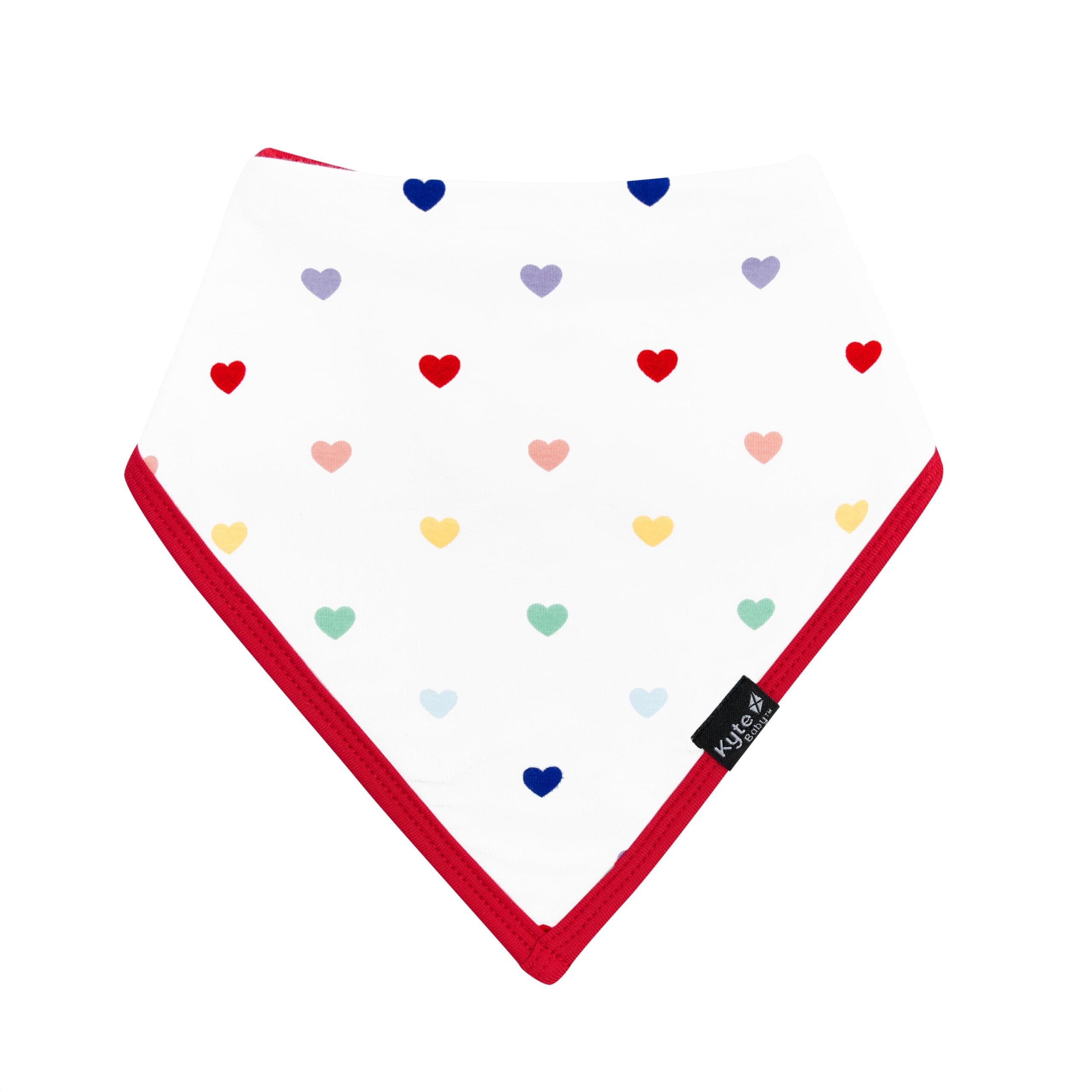 Kyte BABY Bib in Cloud Rainbow Heart