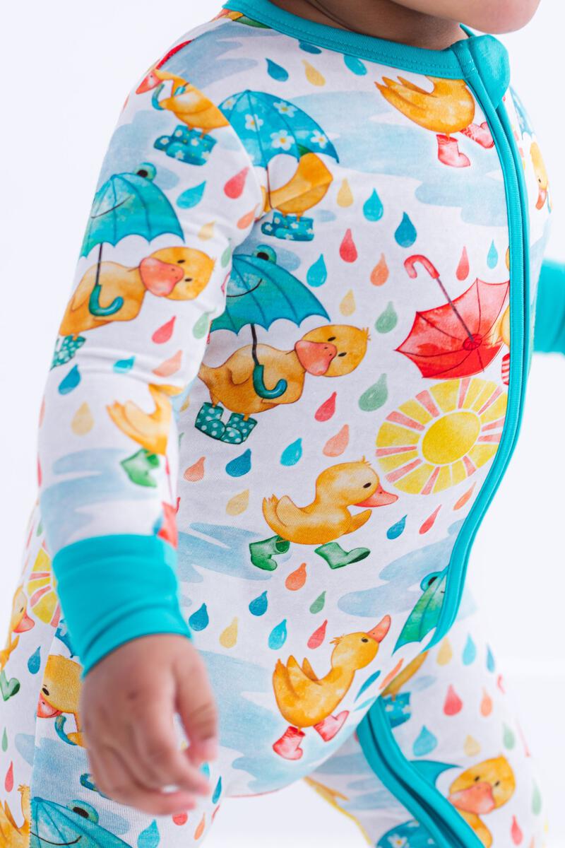 Birdie Bean Puddles Bamboo Viscose Convertible Romper - FINAL SALE