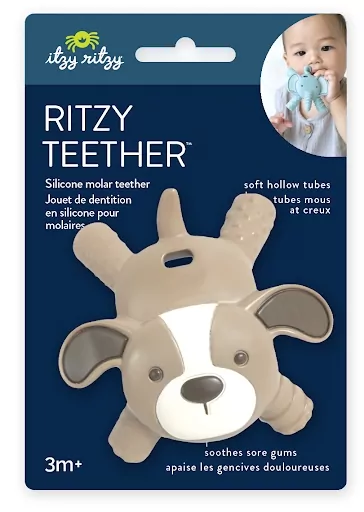 Itzy Ritzy Ritzy Teether Puppy Molar Teether – Blossom